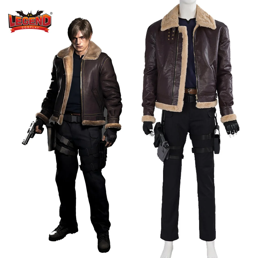 Traje de Cosplay de Leon Scott Kennedy, conjunto completo de traje de ...