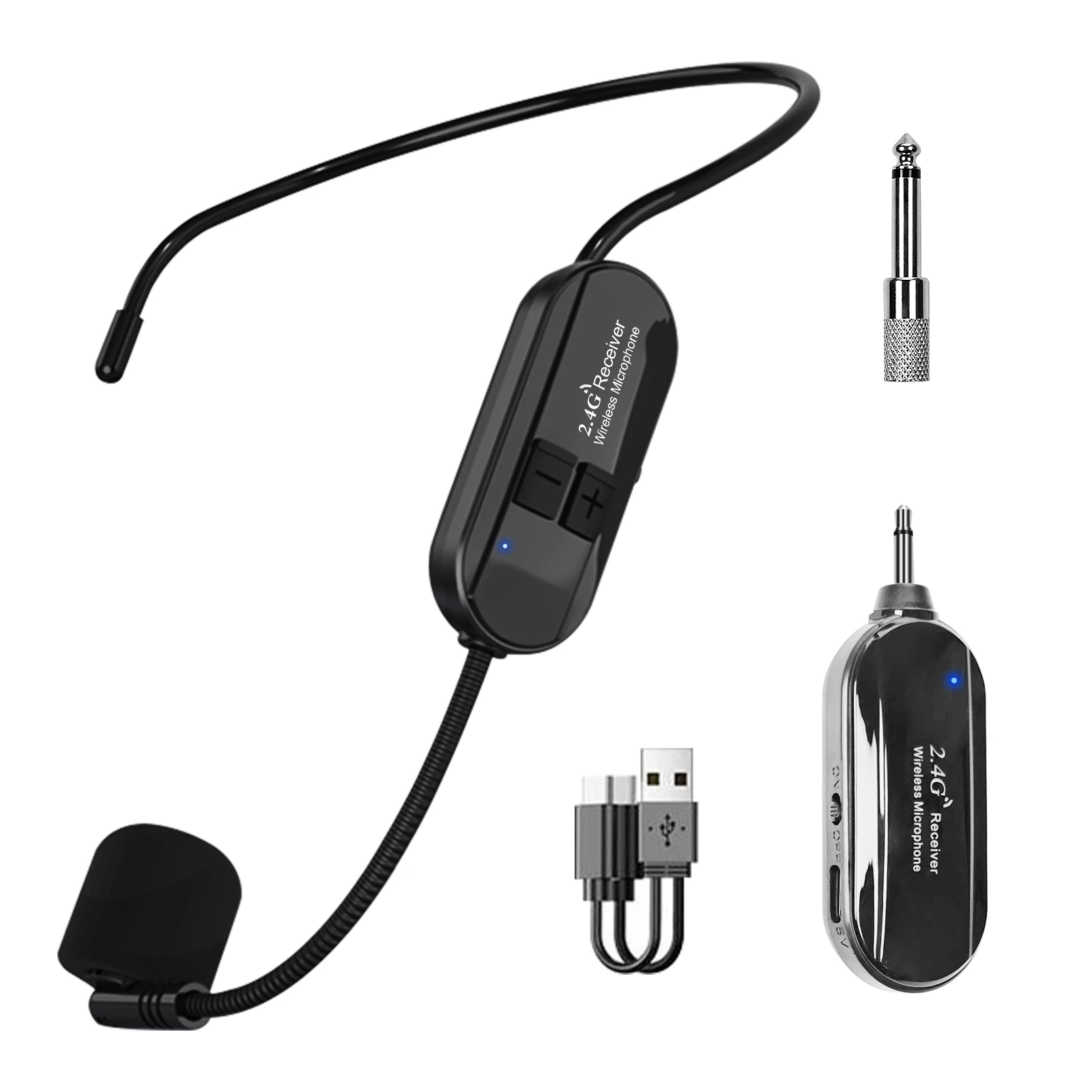 Wireless-Microphone-Headset-164FT-Reception-Range-Anti-whistling-Noise ...