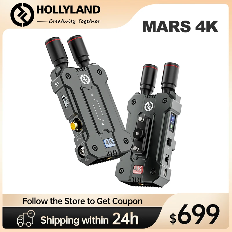 Hollyland Mars 4k Sdi Hdmi 0.06s Latency 450ft Range 4kp30 Wireless ...