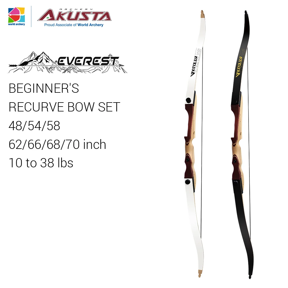 Akusta Traditional Wooden Takedown Recurve Bow Everest for Training ...