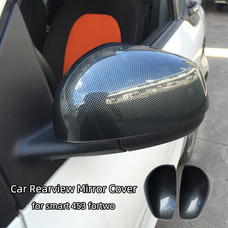 Exterior Car Rearview Mirror Cover Housing Carbon Fiber Style Door Side ...
