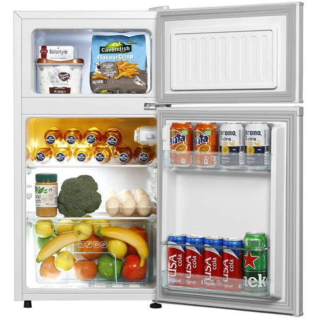 Customized Small White Double Two Door Compact Fridge Refrigerator For ...