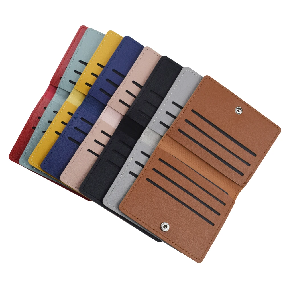 Portable Multi Slot Card Holder Organizer PU Leather Wallet Money Bag ...