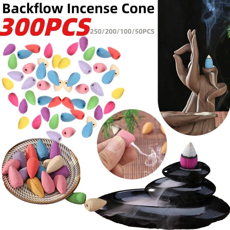 Natural-Incense-Mixed-Waterfall-Smoke-Backflow-Cone-Burner-Incense-Fragrant-Reflux-Aromatherapy ...