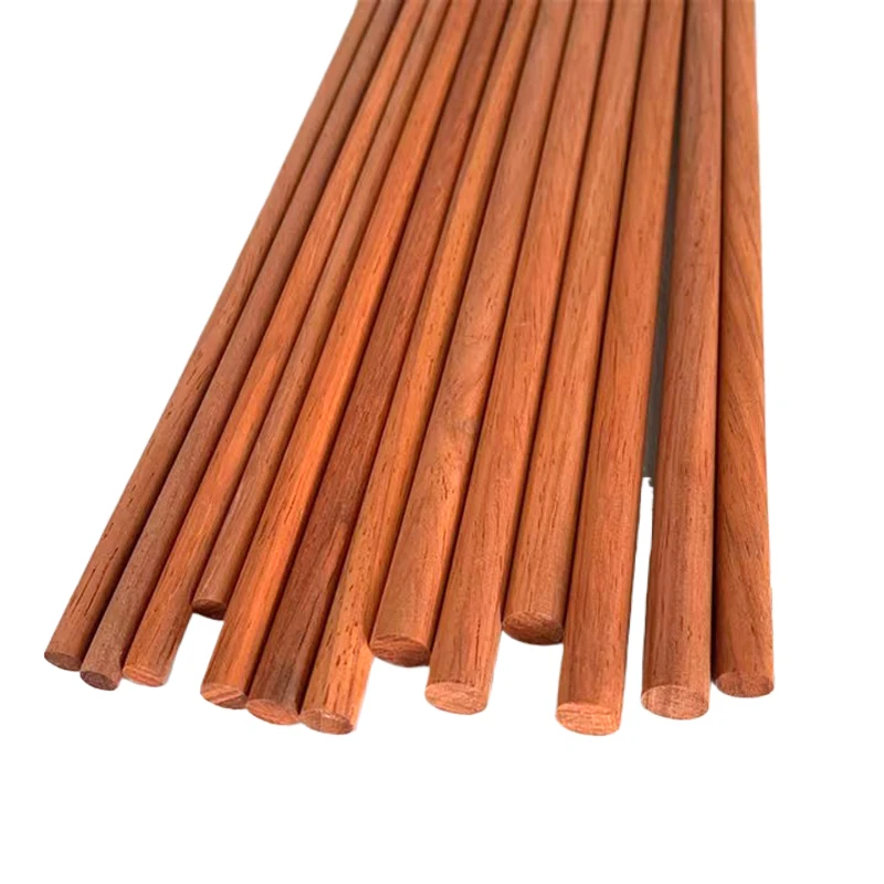 Red Rosewood Fine Round Wooden Stick Solid Wood Strip Handmade DIY ...