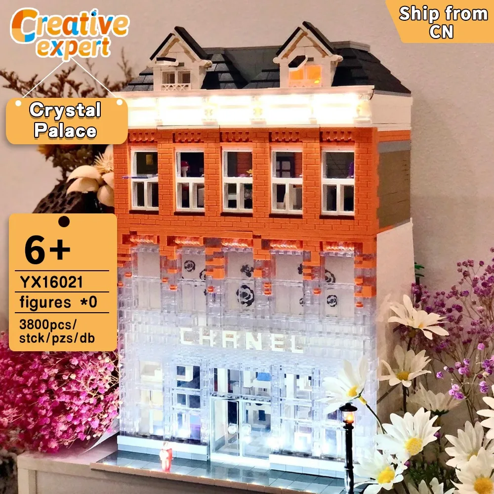 YX16021-Creative-Expert-MOC-Street-View-Crystal-Palace-Store-Brick ...