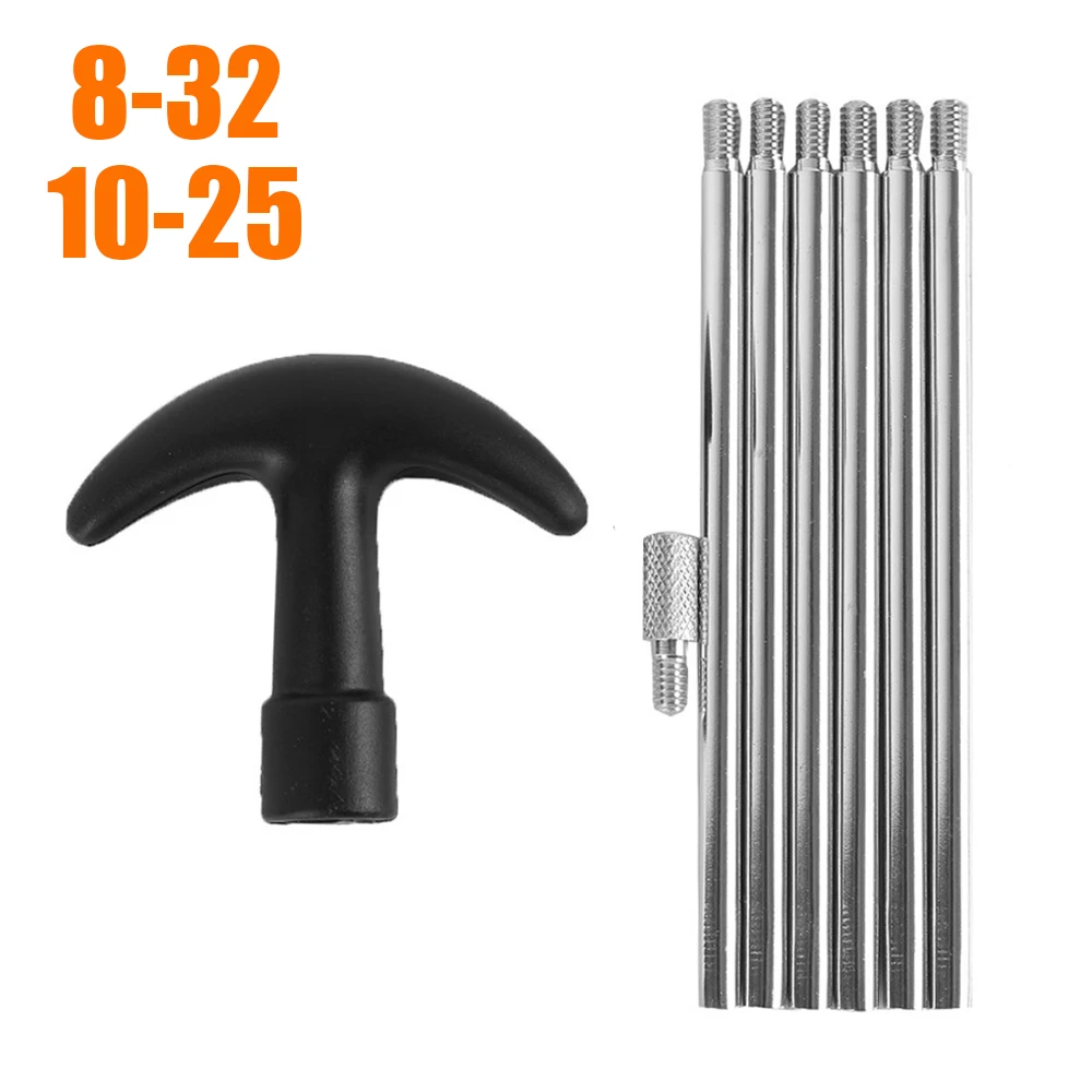 Portable Hunting Gun Cleaning Rod Set with T-Handle 8-32 10-25 Thread ...