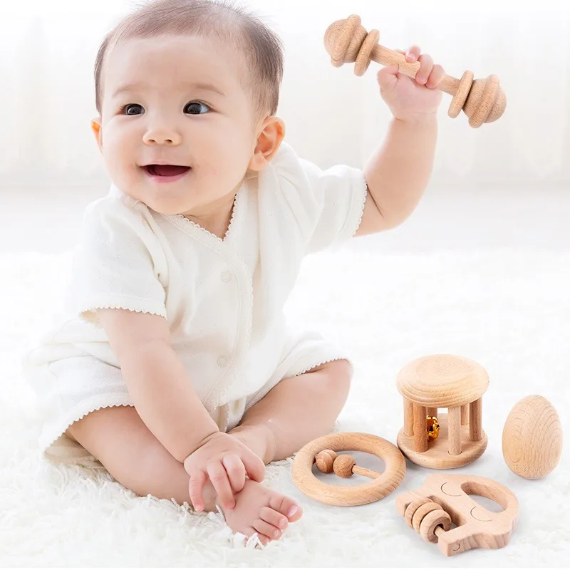 Baby-cartoon-intelligence-auditory-wooden-music-toy-children-can-chew ...