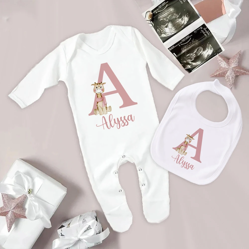 Personalised-Baby-Bib-Bodysuit-Custom-Name-Infant-Bibs-and-Sleepsuit ...