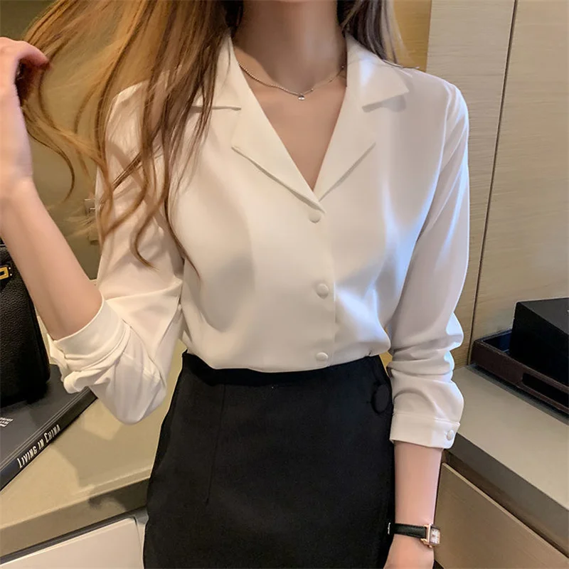 Women-Spring-Autumn-Style-Blouses-Shirts-Office-Wear-Lady-OL-Long ...