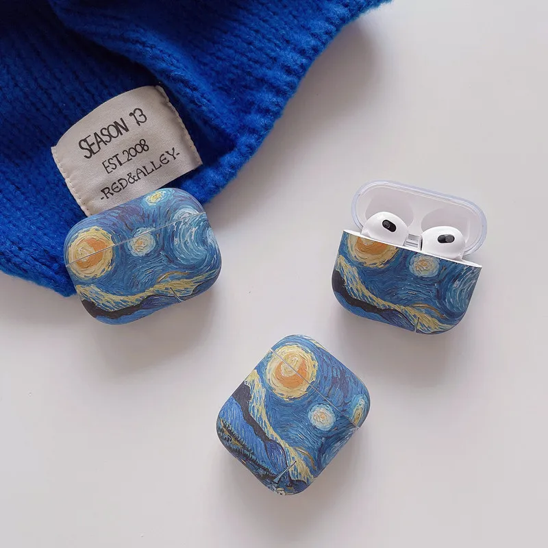 Airpods 2 Pro Case Painting | Airpods Pro 2 Case Van Gogh | Oil ...