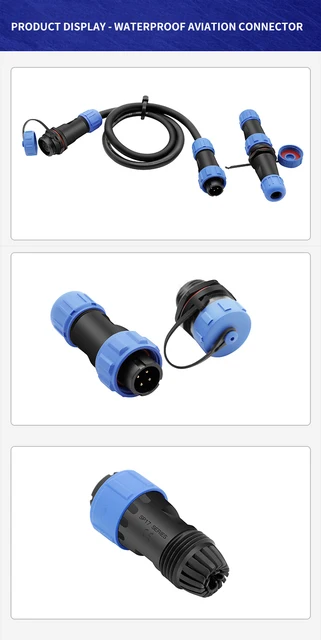 Waterproof Electrical Connector SP16 - 4 Pin IP68 Male & Female Plug ...