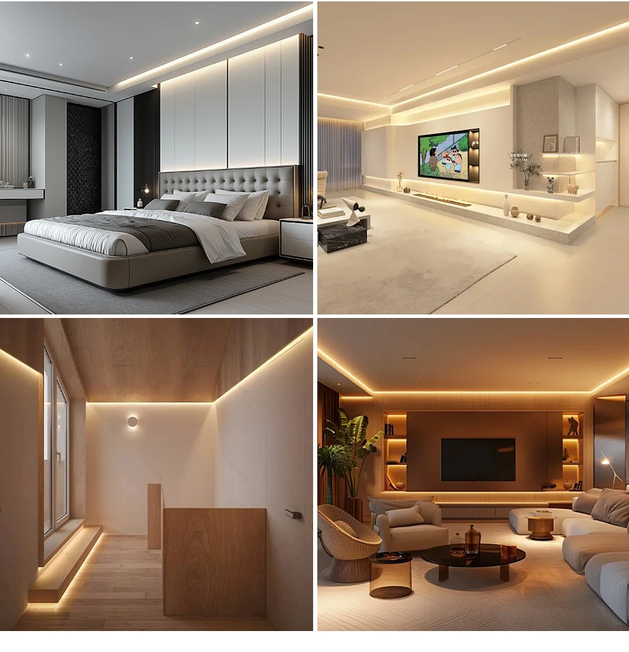 MALIGAZA Неоновая светодиодная лента COB, 528 светодиодов/м, 12/24В ...