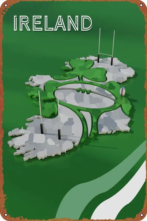 IEITB-Ireland-Rugby-map-Poster-Vintage-Cute-Metal-Sign-Gift-Retro ...