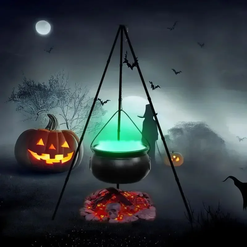 Halloween-Spooky-Witch-Tripod-Hanging-Jar-Decoration-Mock-Tripod ...