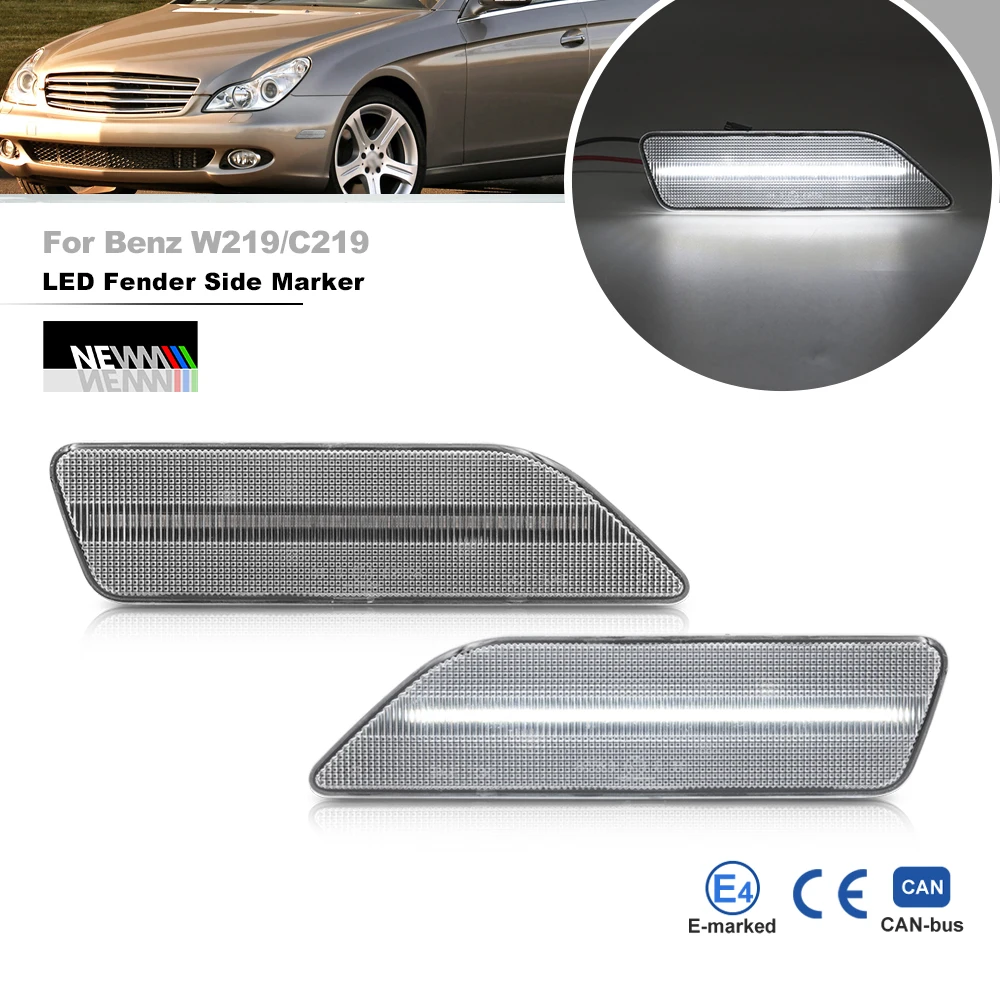 Replace-OEM-A2198200421-Front-Bumper-White-Led-Fender-Repeater ...