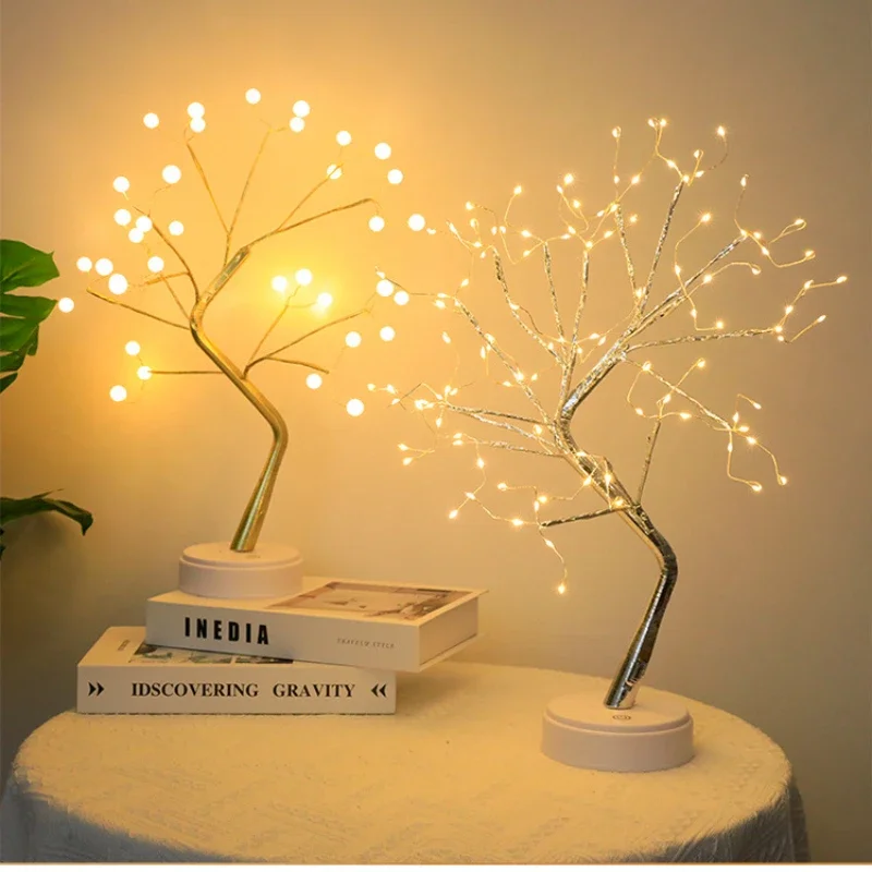 Mini-Christmas-Tree-LED-Night-Light-Tabletop-Branch-Night-Lamp-For-Home ...