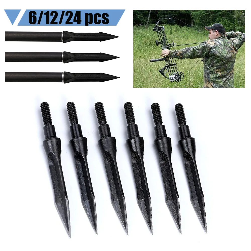 6/12/24pcs Archery 125grain Arrowheads Blade Tips Hunting Broadheads ...