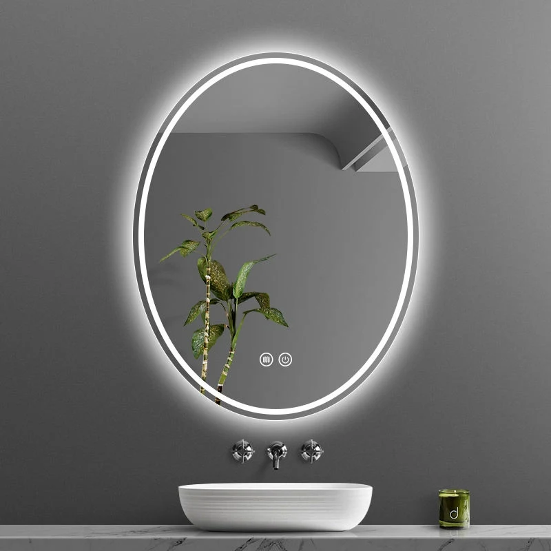 Modern Custom Anti Fog Oval Wall Mounted Intelligent Shower Bathroom ...