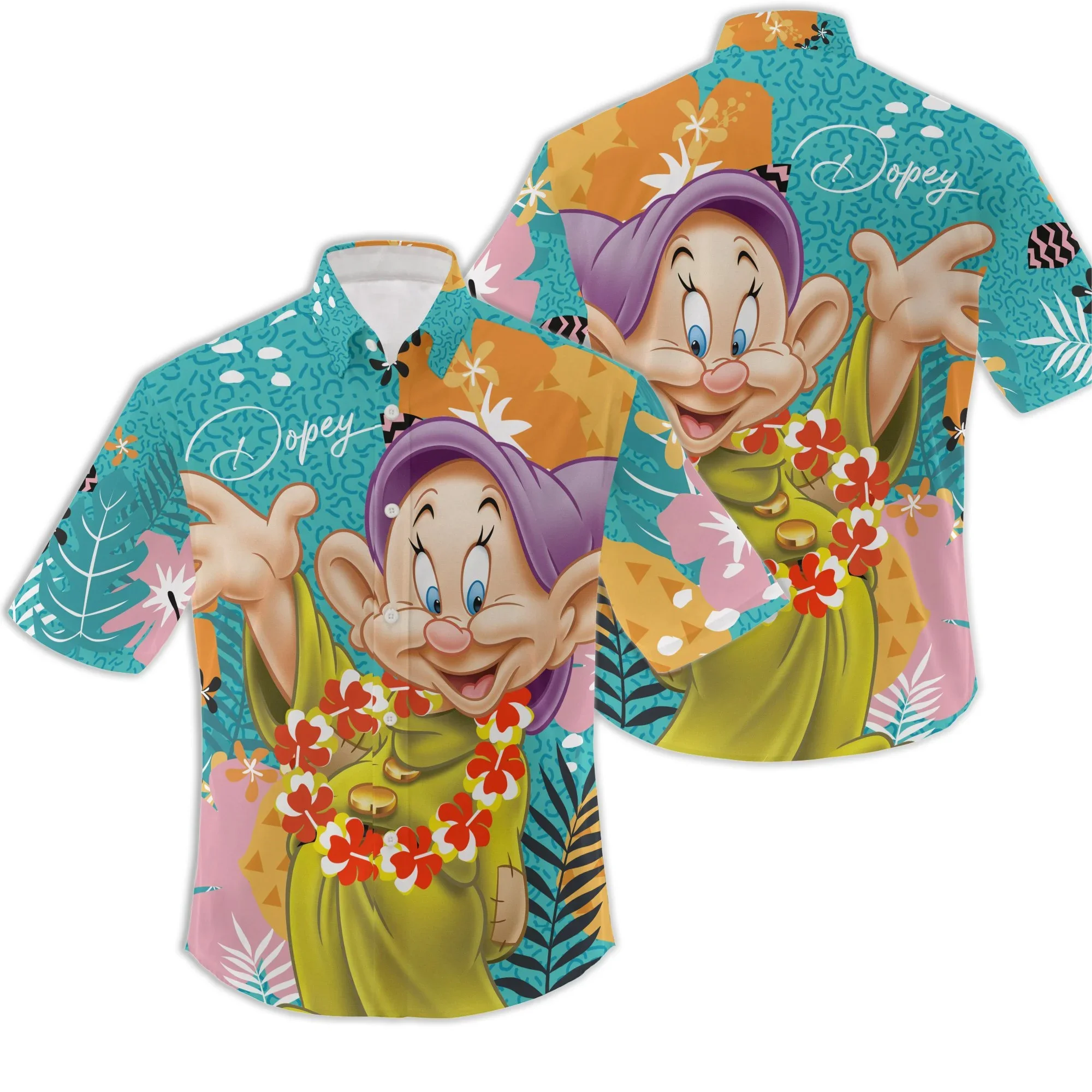 Disney-Dopey-Dwarf-Hawaiian-Shirt-Men-Women-Short-Sleeve-Beach-Shirt ...