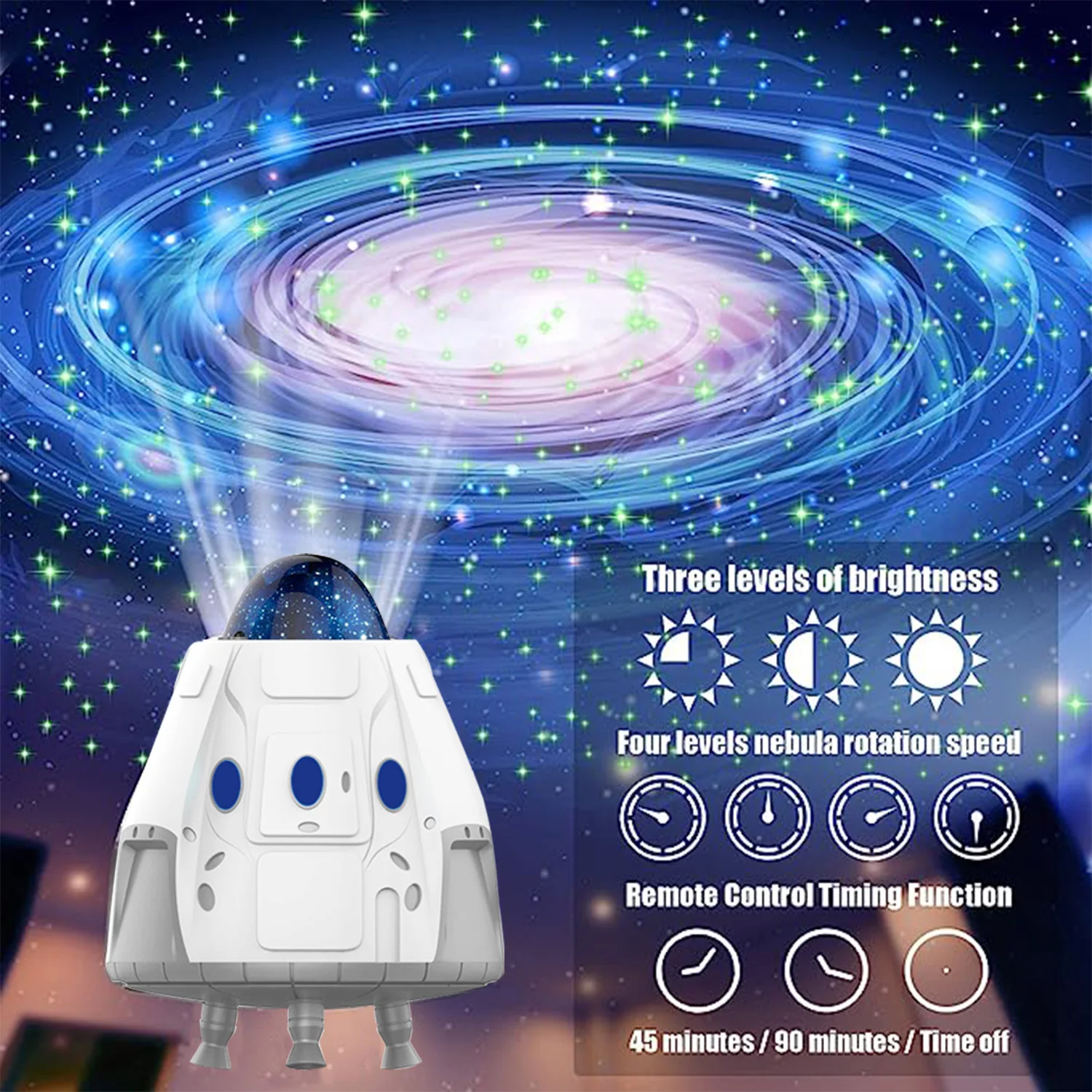 Capsule-Starry-Sky-Projector-Night-Light-Galaxy-LED-Projection-Lamp-For ...