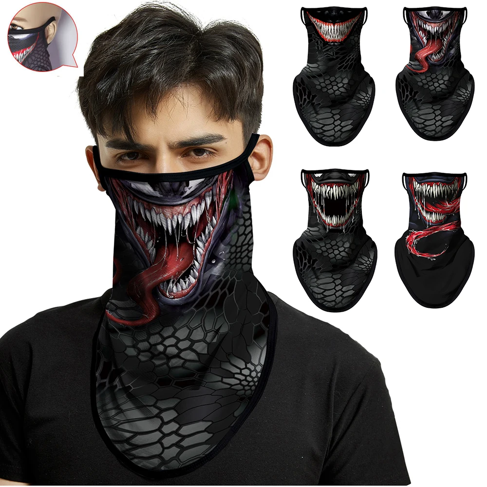 Customized 3d Venom Half Mask Balaclava Army Bandana Men Punisher Neck ...