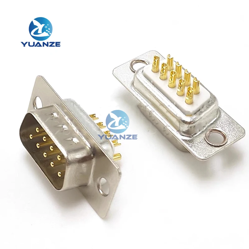 2PCS-3U-Gold-Plated-Solid-Pin-DB9-Male-Female-Mount-serial-port ...