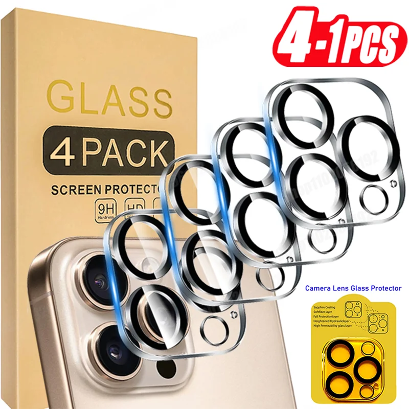 4-1PCS HD Camera Protection Glass For iPhone 16 Pro Max 13 12 Mini 16 ...