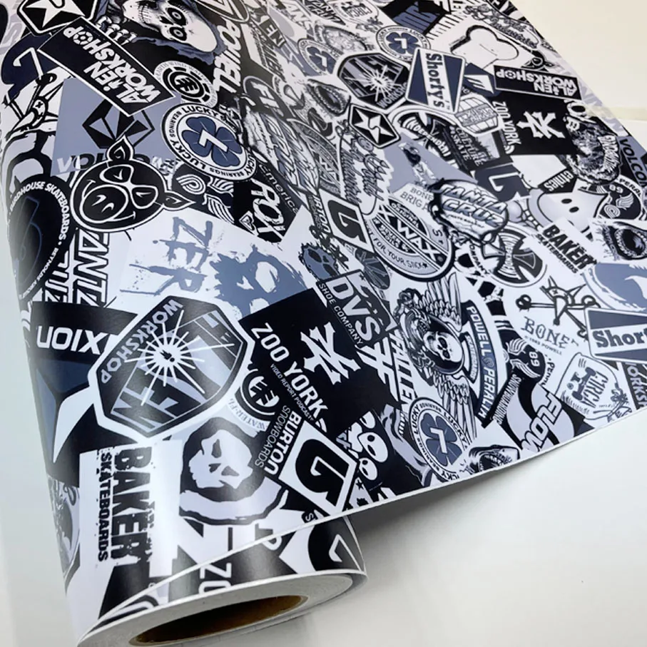 50Cm * 200/300/500Cm Premium Sticker Bomb Vinyl Auto Sticker Bom Wrap ...