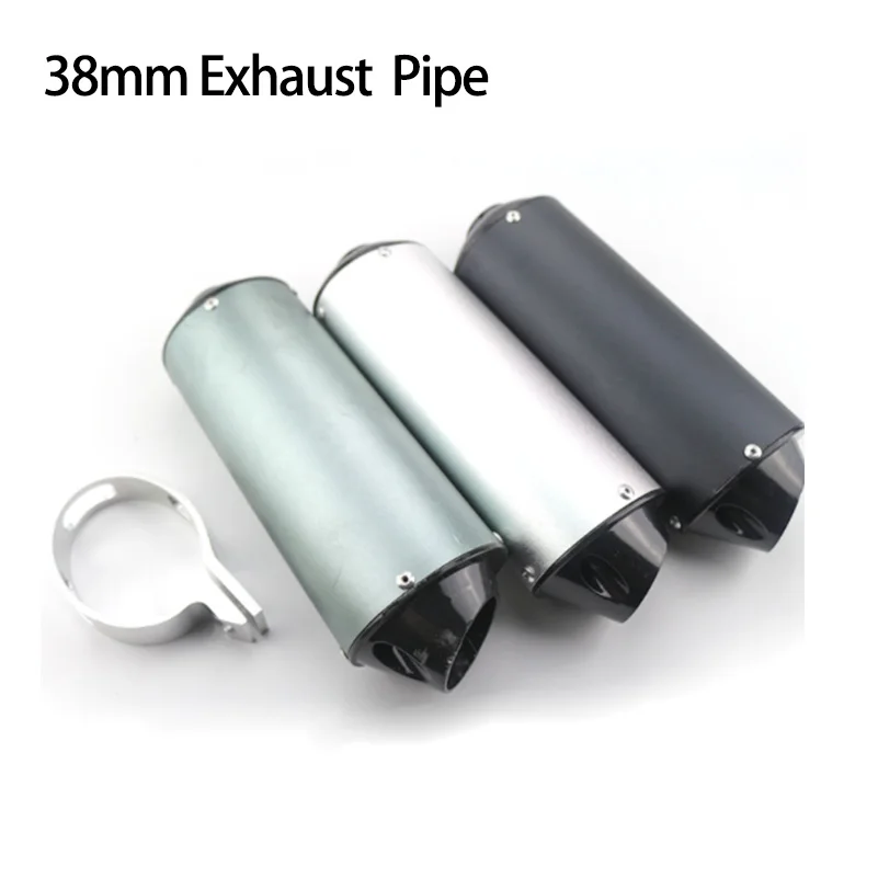 38mm-Motorcycle-Exhaust-Muffler-Pipe-for-110-125-150-160cc-Dirt-Pit ...