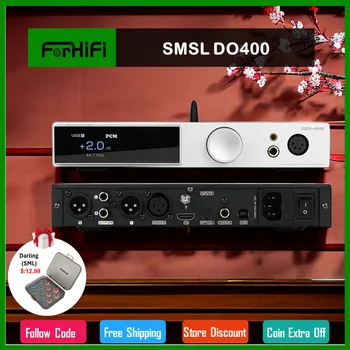 SMSL 풀 밸런스드 오디오 디코더, DAC 헤드폰 앰프, PCM32bit, 768kHz, DSS512, 블루투스 5.1, XMOS XU-316, DO400, ES9039MSPRO