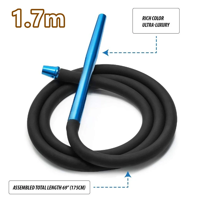 1-7m-Premium-Silicone-Hookah-Shisha-Hose-Aluminium-Stem-Shisha-Hose ...