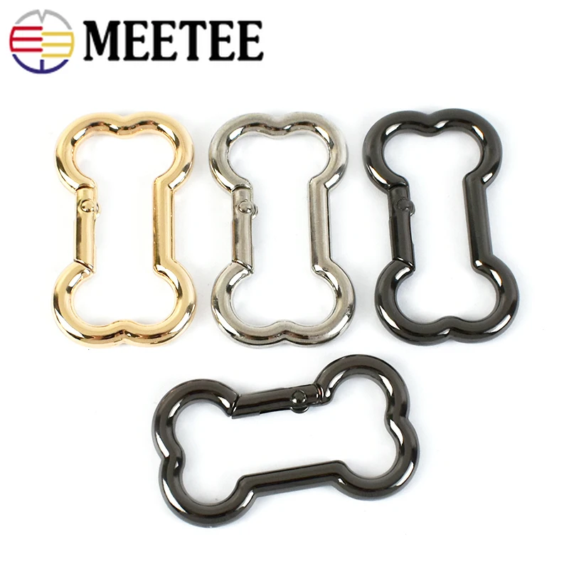 5-10Pcs-Metal-Ring-Buckles-Bone-Shape-Spring-Snap-Clip-Clasp-Bag ...