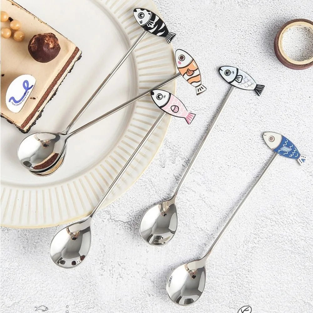 Cute Japanese Korean Style Cartoon Cat Spoon High-quality Polished ...