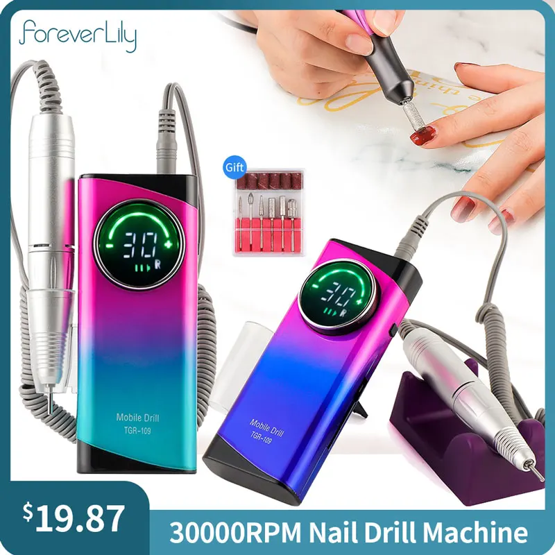 30000RPM Nail Drill Machine Rechargeable Nail Drill Milling Device ...