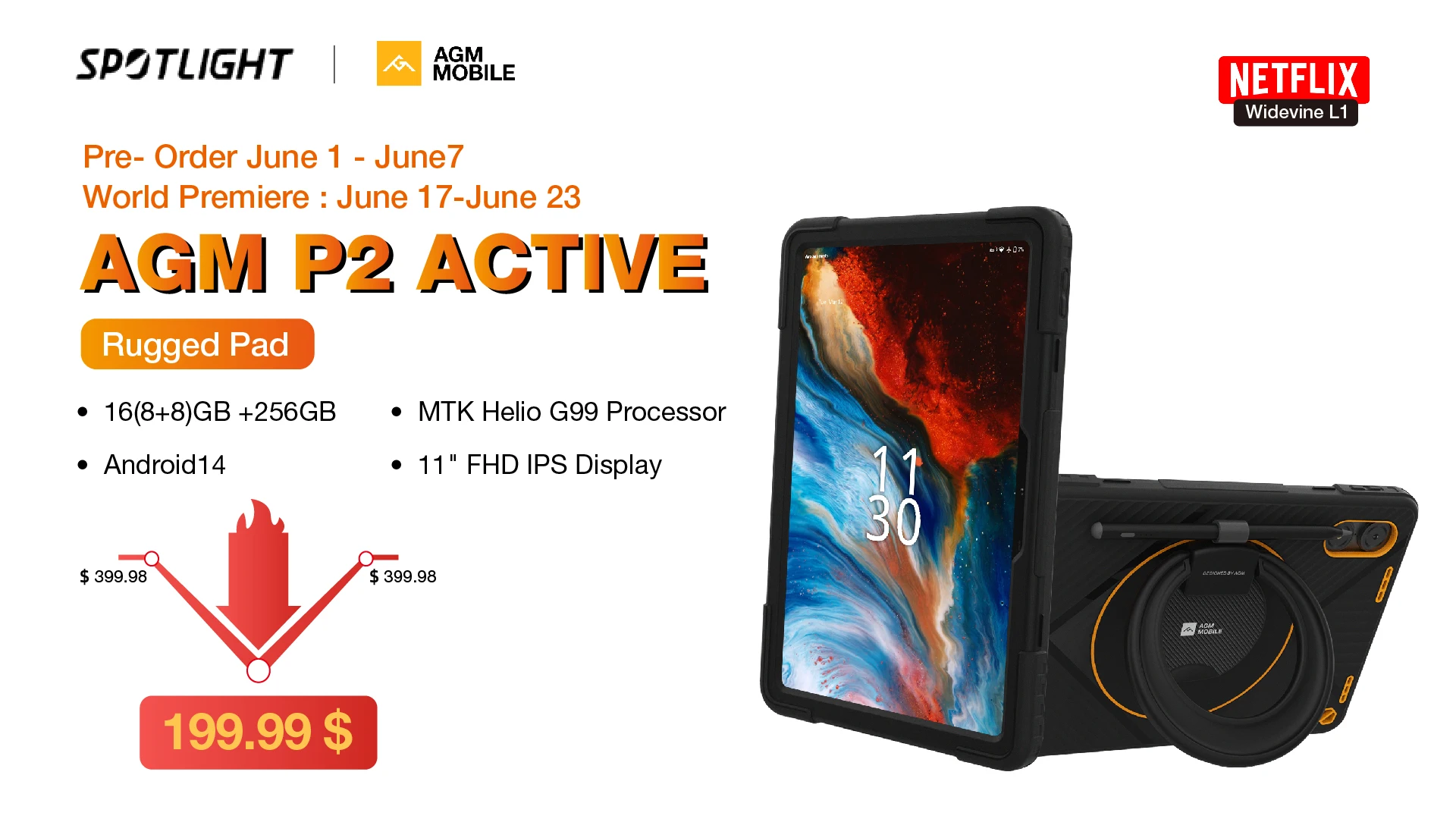 AGM M6 Rugged Phone 4G Unlocked IP68 Push-Button Keypad 2500mAh Dual ...