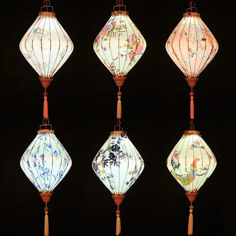 Classical-Silk-Lantern-Chinese-Style-Traditional-Lantern-12inch-Balcony ...