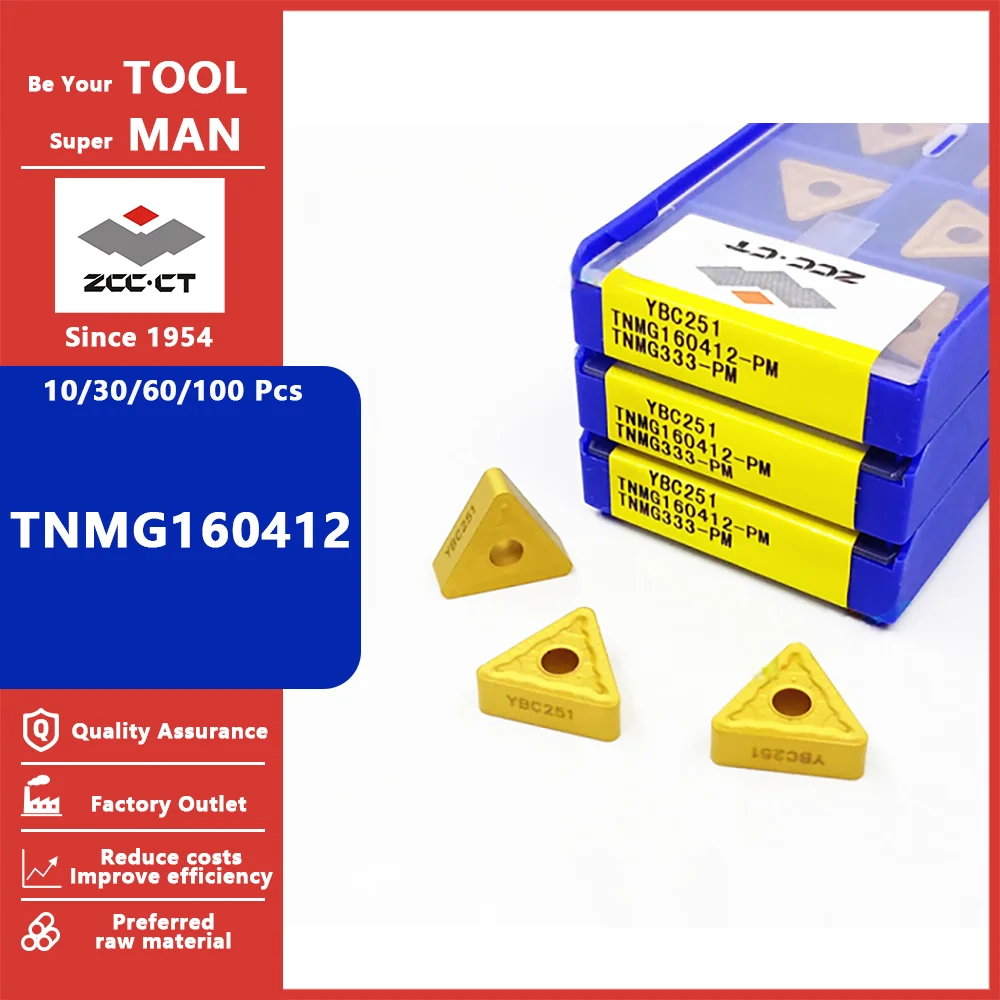 ZCC.CT TNMG160412 TNMG 160412 100% Original Cutting Tool External ...