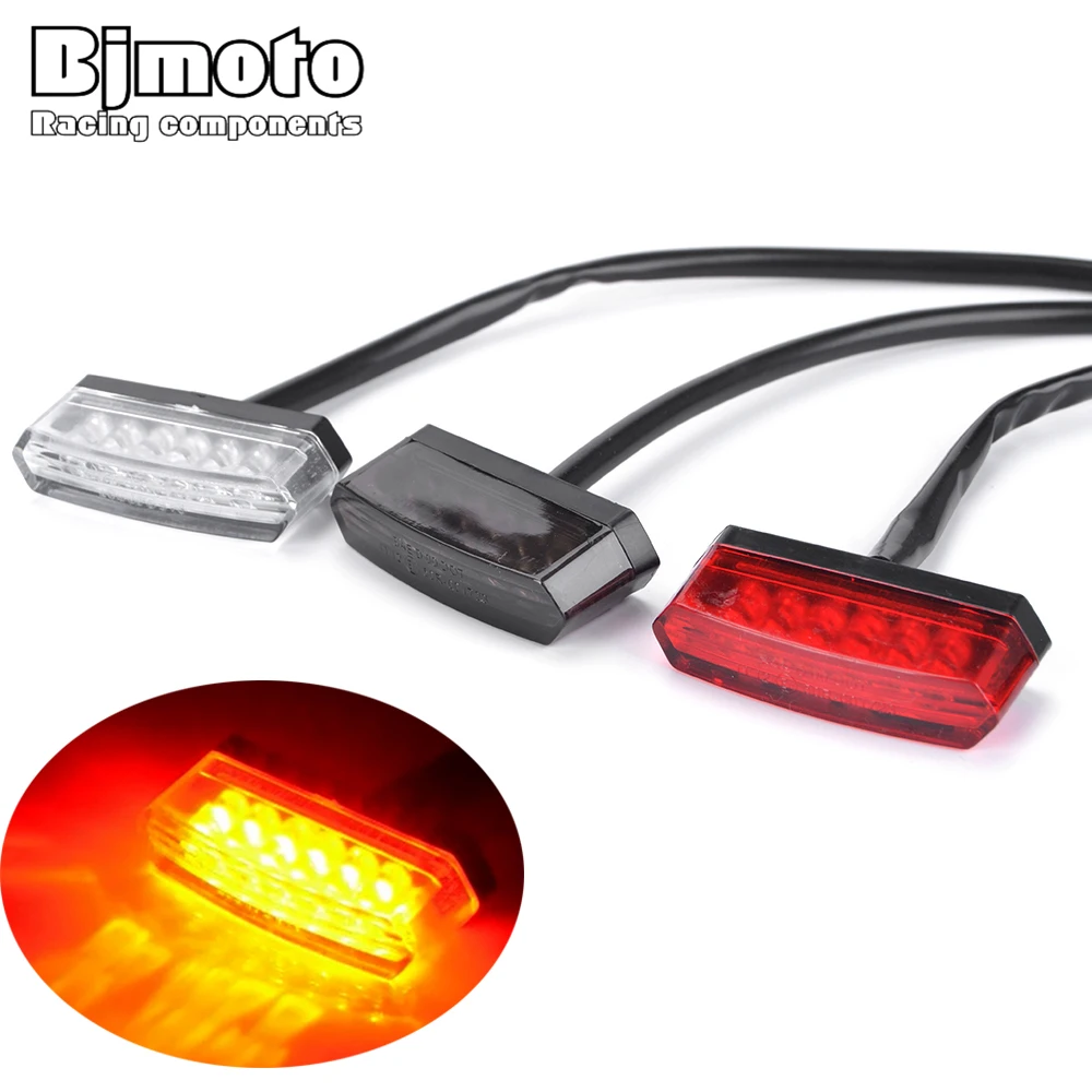 BJMOTO-12V-Universal-Mini-Motorcycle-LED-Tail-Rear-Lights-License-Plate ...