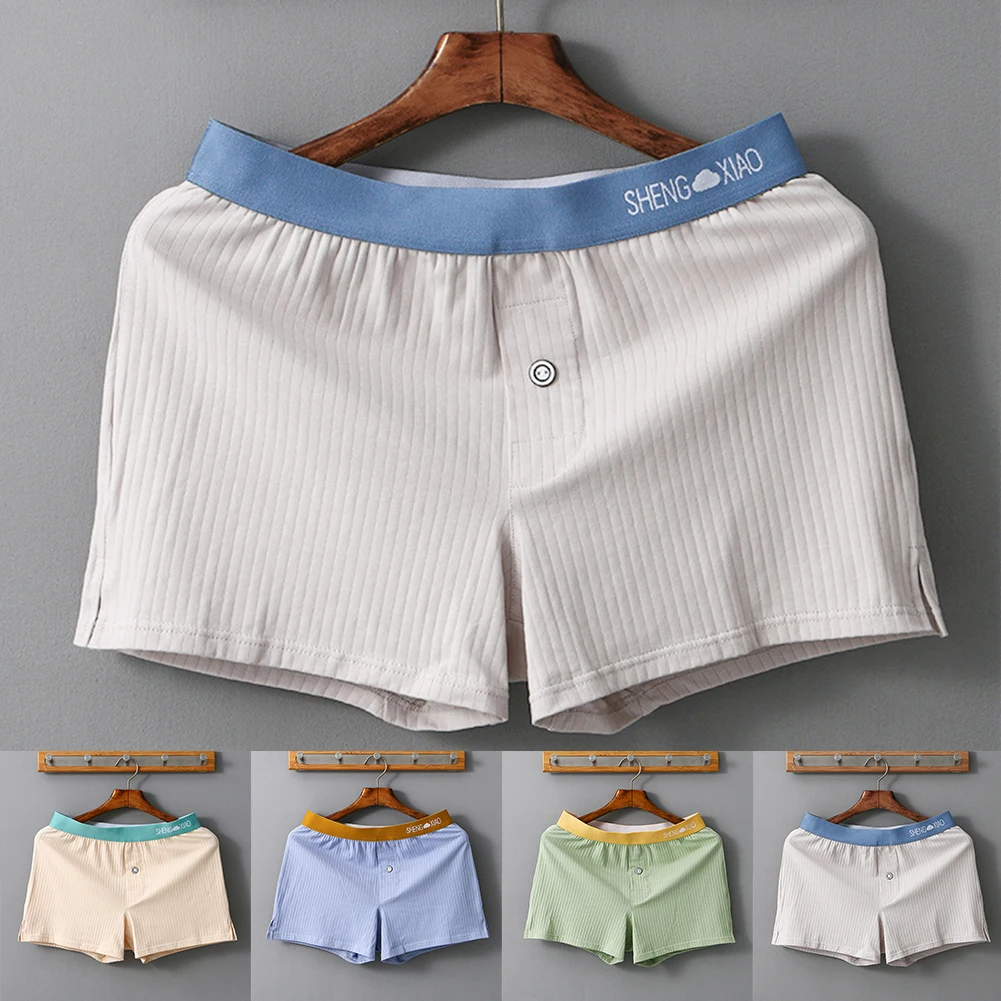 Men's Sexy Panties Cotton Solid Breathables Shorts Man Underwear Trunks ...