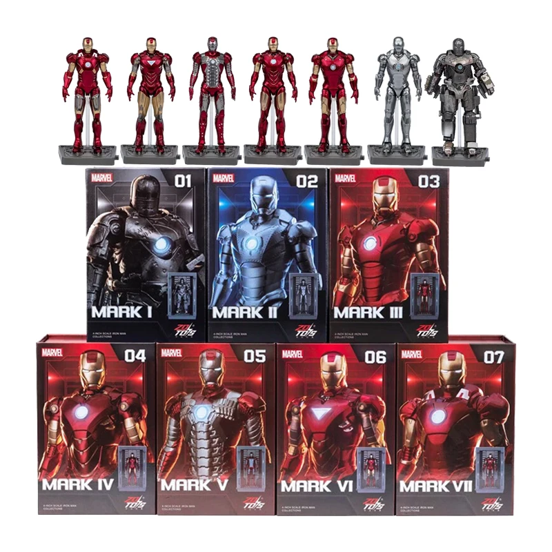 ZD-Marvel-Iron-Man-Figurine-Small-Size-Model-Toys-MK1-MK7-Series ...