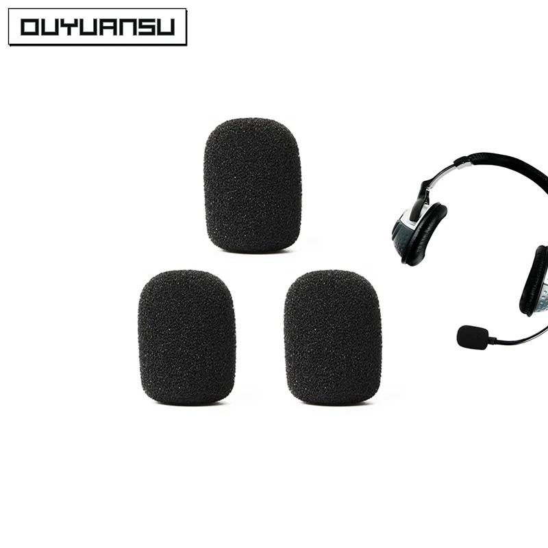 5-Pcs-Small-Foam-Mini-Microphone-Covers-For-Headset-Microphone-Mic ...