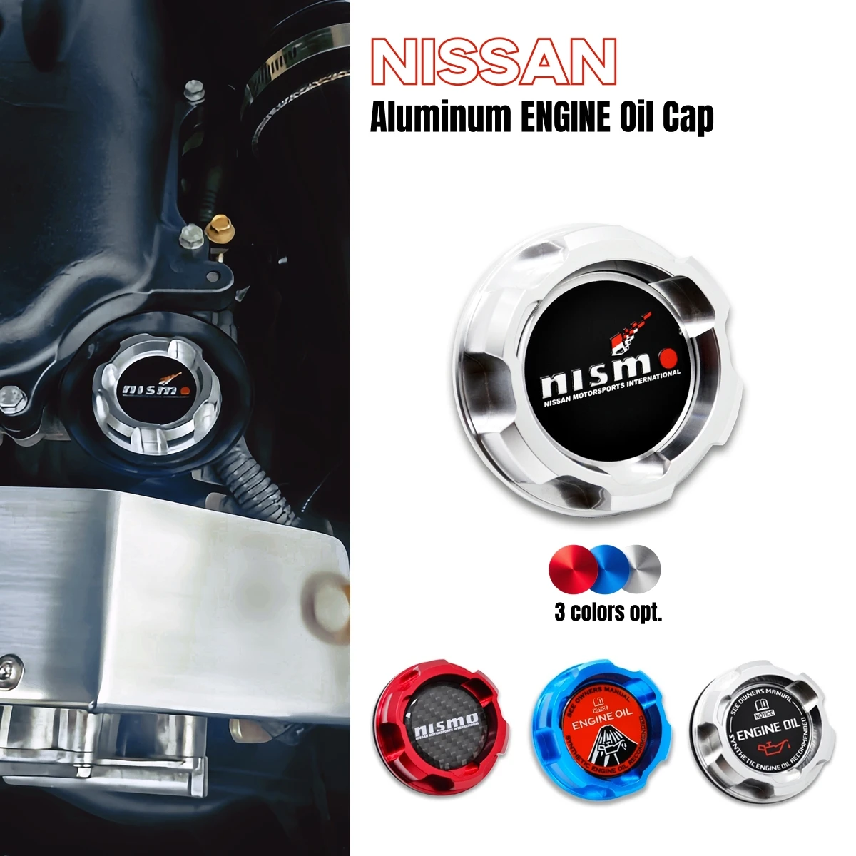 Aluminum ENGINE Oil Cap for nissan ALTIMA MAXIMA SILVIA S13 S14 240SX ...