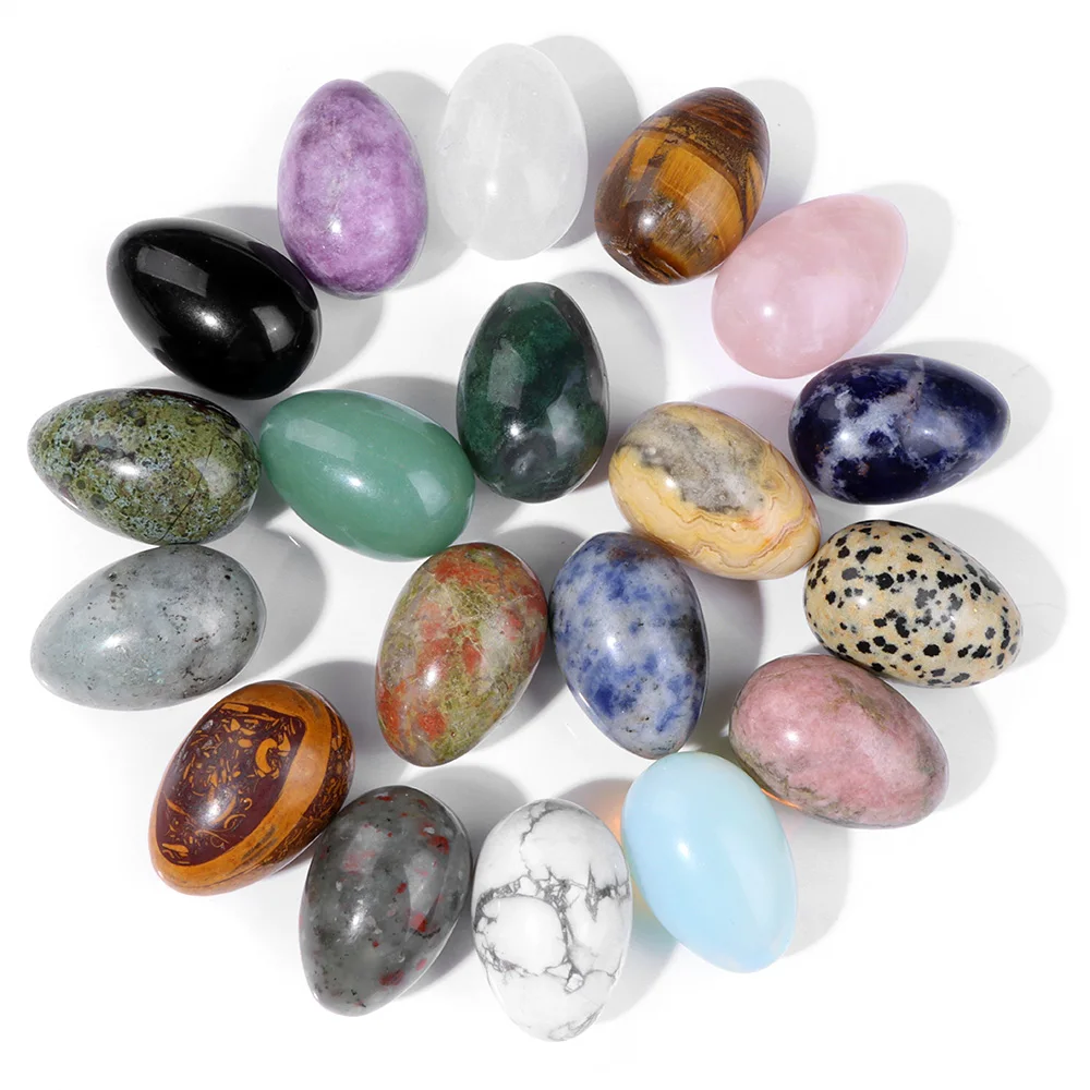 Natural Yoni Egg Shaped Stone Easter Colored Home Decoration Opal ...