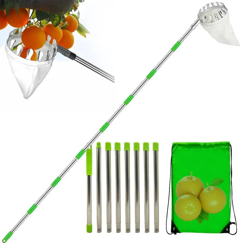 Gardening-Metal-Fruit-Picker-Orchard-Apple-Peach-High-Tree-Picking ...