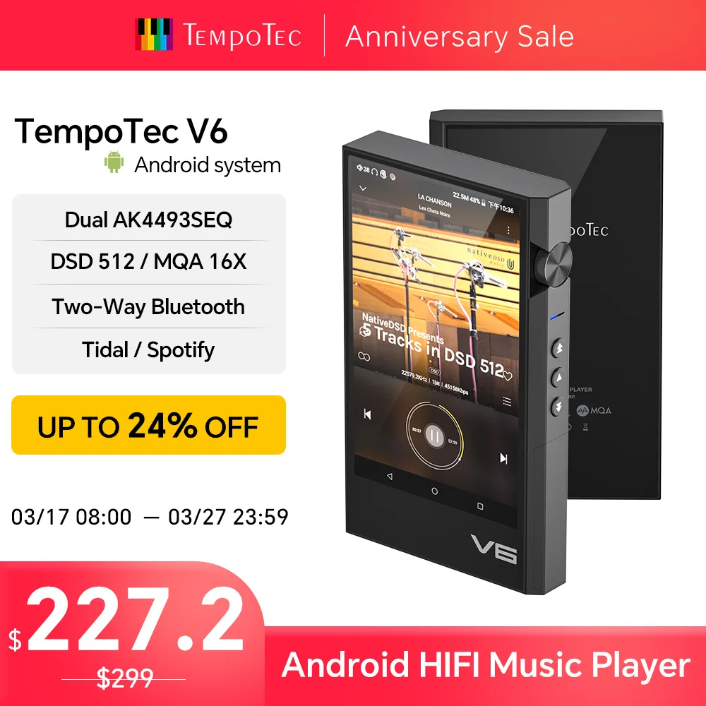 TempoTec-Variations-V6-DAP-Portable-Android-HIFI-Music-Player-MP3-USB-DAC-DSD512-Two-Way ...