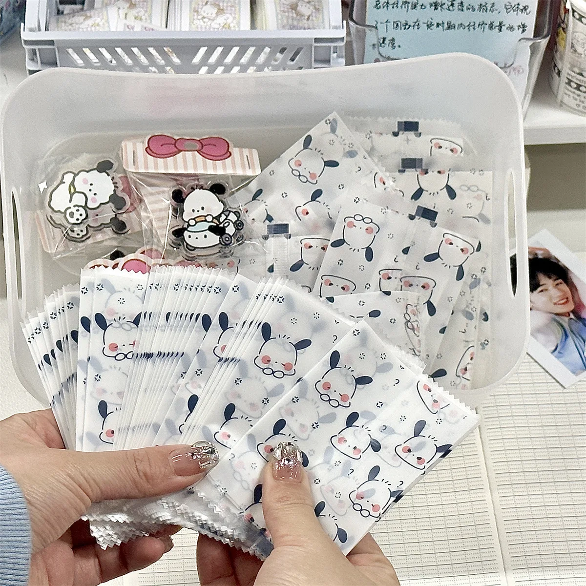 50-100Pcs-Cute-Sanrio-Pochacco-Cartoon-Pvc-Transparent-Small-Plastic ...