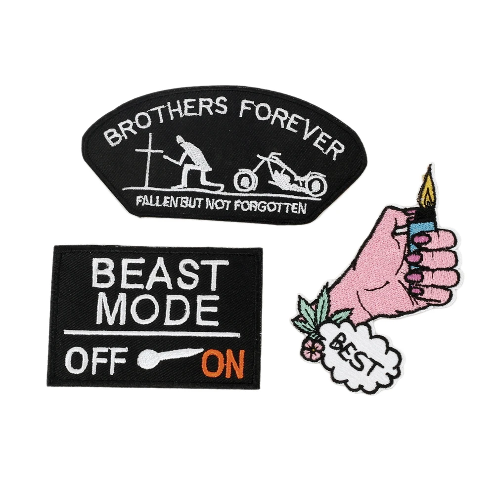 Beast-Mode-Switch-Embroidery-Patch-Best-Brothers-Forever-Iron-on-Patches-for-Clothing-Sew ...