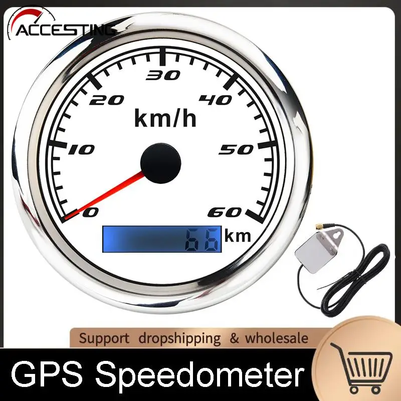 85mm GPS Speedometer Gauge 60 KMH Odometer For Marine Boat Car ATV ...