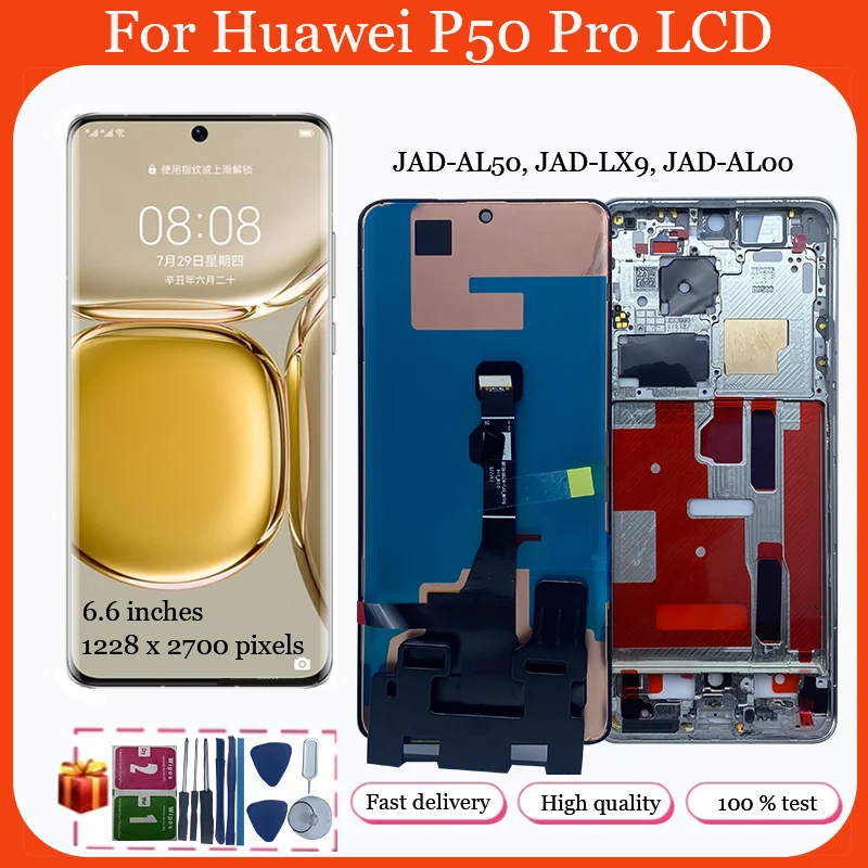 Original-For-Huawei-P50-Pro-LCD-Display-Touch-Panel-Glass-Screen ...